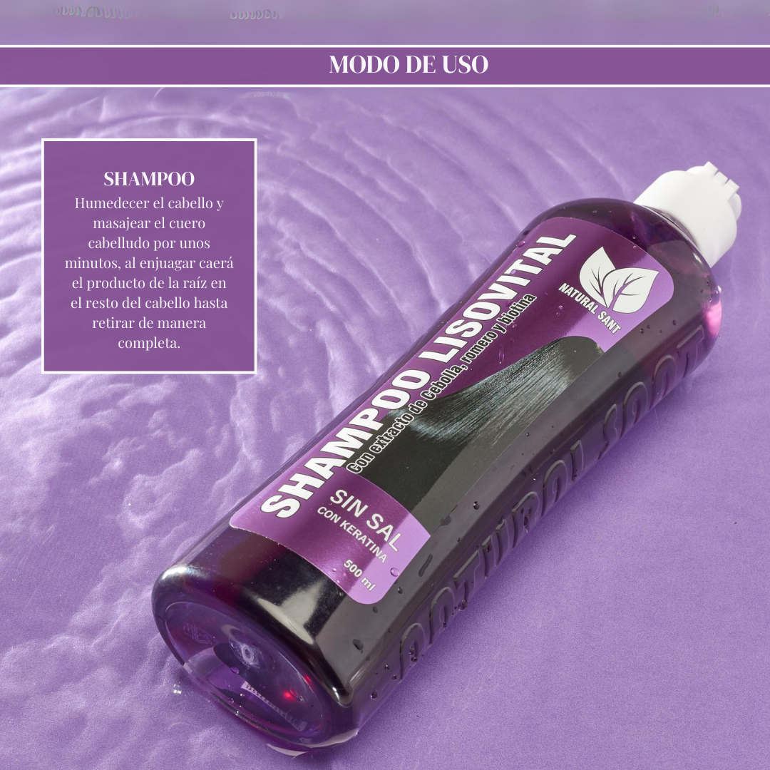 Shampoo LisoVital 16.9 Oz – Natural Sant Usa