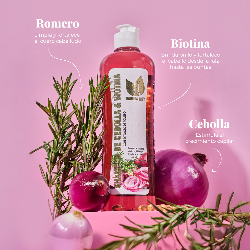 Shampoo de Cebolla, Romero y Biotina 16.9 Oz – Natural Sant Usa